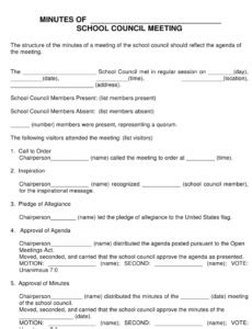 Ward Council Meeting Agenda Template