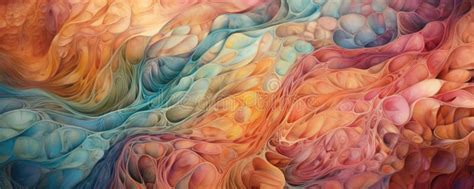 Convergence Of Abstract Forms And Textures Blending Seamlessly To