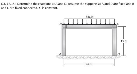 Solved 03 12 15 Determine The Reactions At A And D