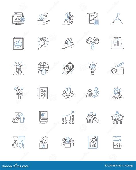 Time Management Line Icons Collection Priority Efficiency Planning Discipline Scheduling