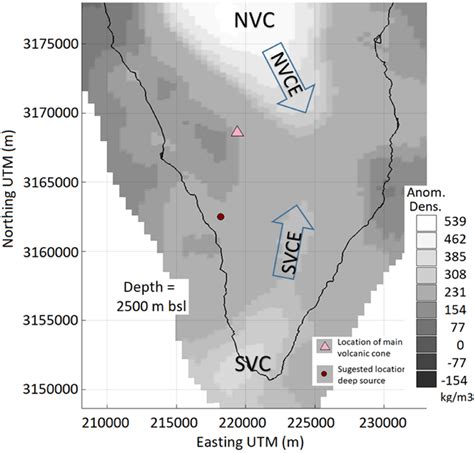 Horizontal Slice Of The Obtained 3d Crustal Density Model For La Palma Download Scientific