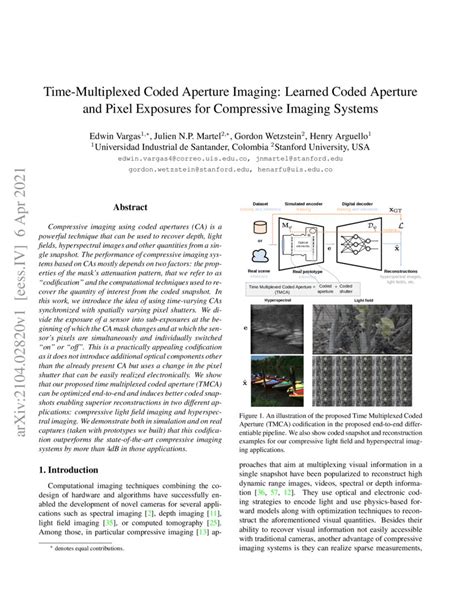 Time Multiplexed Coded Aperture Imaging Learned Coded Aperture And Pixel Exposures For