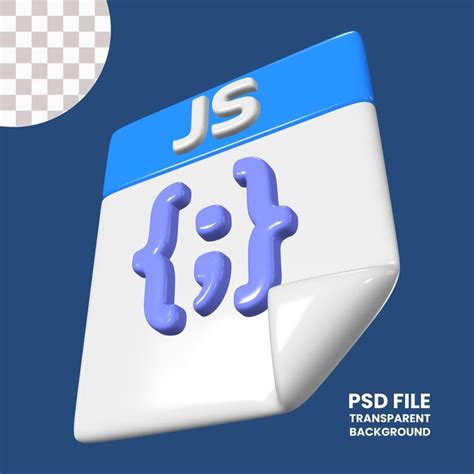 Premium Psd Javascript File 3d Illustration Icon