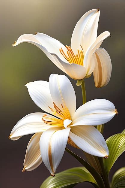 Premium Ai Image White Lily