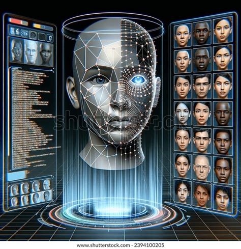 facial recognition algorithm linked database photographs ai generated