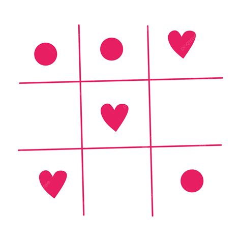 Love Tic Tac Toe Game Vector Game Heart Tic Tac Png And Vector With