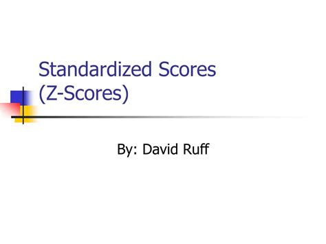 PPT Standardized Scores Z Scores PowerPoint Presentation Free Download ID 937522