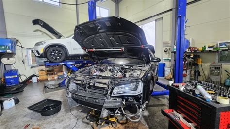 김포수입차정비 아우디a8 42 Fsi 엔진오일누유 엔진오버홀 타이밍체인텐셔너 체인가이드교환정비 네이버 블로그