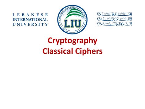 Ppt Cryptography Classical Ciphers Powerpoint Presentation Free Download Id 2087578