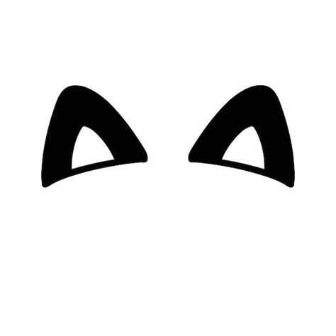 Las Orejas De Gato Son Un Icono De Ilustración Lindo Vector Premium