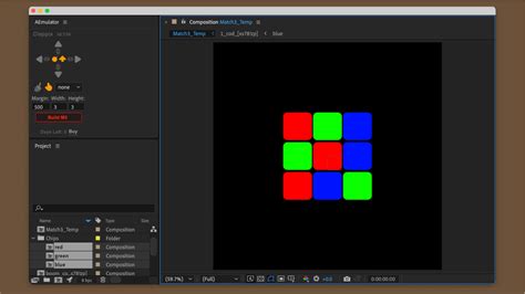 aemulator 用于在 after effects 中模拟 match 3 游戏和类似益智游戏的脚本