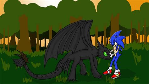 Request Sonic And Toothless Dramatic Pose By Wolfspirit1292 On Deviantart