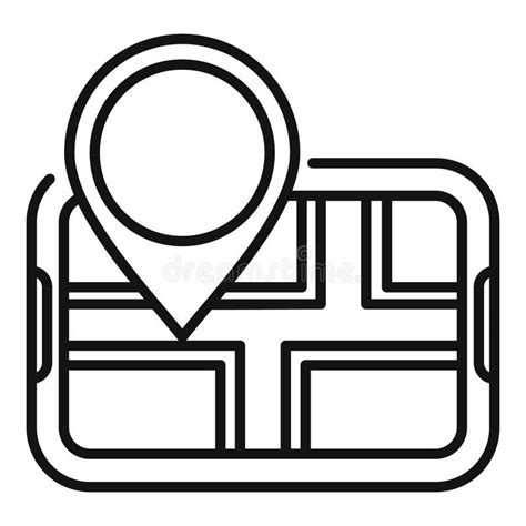 Mobile Gps Navigation Showing Location Pin On City Map Stock