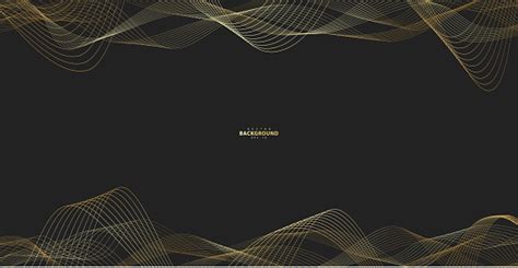 골드 라인 웨이브와 추상적 인 배경 럭셔리 스타일 기술 패턴 곡선 물결 선 부드러운 스트라이프 벡터 그림입니다 0명에 대한 스톡 벡터 아트 및 기타 이미지 Istock