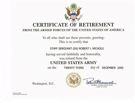 13 Retirement Certificate Templates Doc Pdf