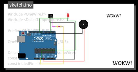 Auto Temp Alarm System Wokwi Esp32 Stm32 Arduino Simulator
