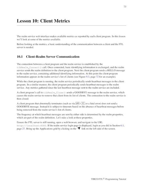 Pdf Lesson 10 Client Metrics · Lesson 10 Client Metrics The Realm