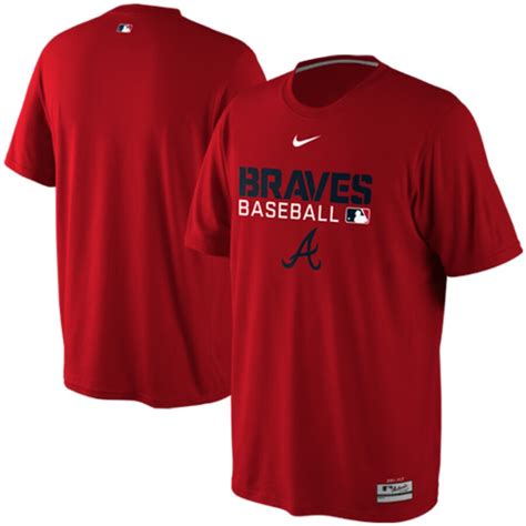 Mens Atlanta Braves Nike Red Authentic Collection Legend Dri Fit T Shirt