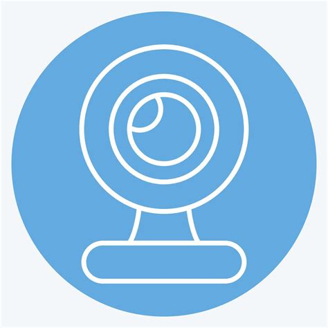 Icon Webcam Suitable For Computer Components Symbol Blue Eyes Style Simple Design Editable
