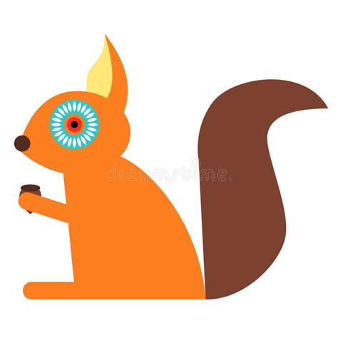 Squirrel Flat Illustration On White Stock Vector Illustration Of Vector Forest 150546253