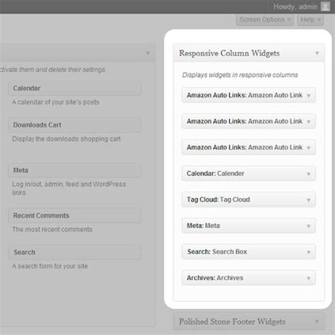 Responsive Column Widgets Miunosoft
