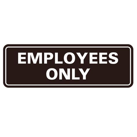 Staff Only Signs Printable