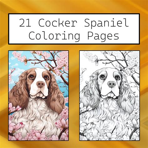 Printable Cocker Spaniel Coloring Page 2025