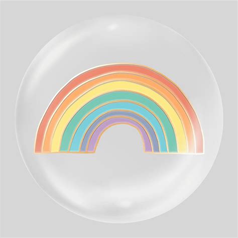 Pastel Rainbow Bubble Cute Clipart Free Photo Rawpixel