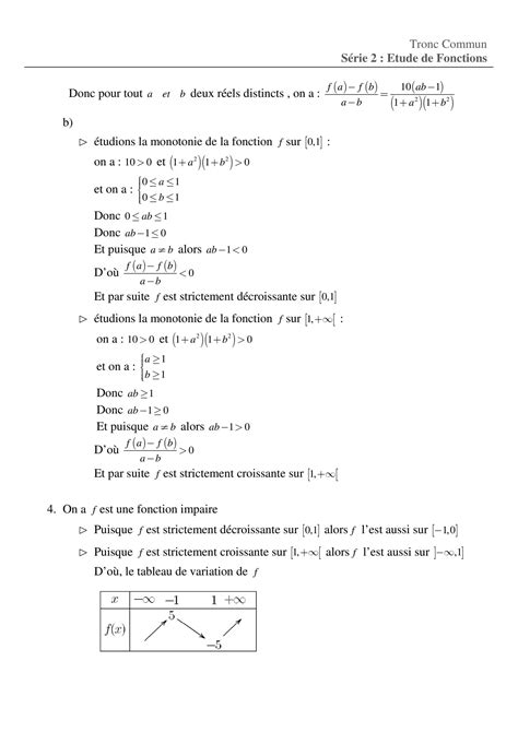 SOLUTION Generalites Sur Les Fonctions Corrige Serie D Exercices Studypool