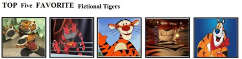 Top 5 Favorite Fictional Tigers By Mlp Vs Capcom On Deviantart