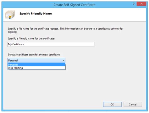 Windows Whats The Difference Between The Personal And Web Hosting Certificate Store Stack