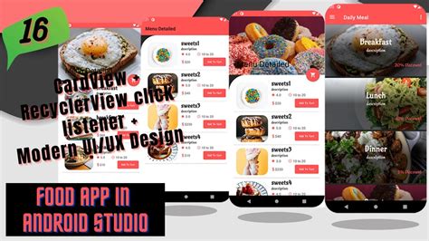 Recyclerview Click Listener Pass Data Adapter To Activity Intent Restaurants App Design