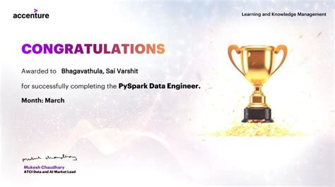 Im Glad To Share That Ive Completed The Pyspark Data Engineer Program During This Program I