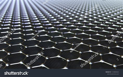 Hexagonal Atomic Structure Nanotechnology Modern Science Stock