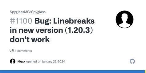 Bug Linebreaks In New Version 1203 Dont Work · Issue 1100