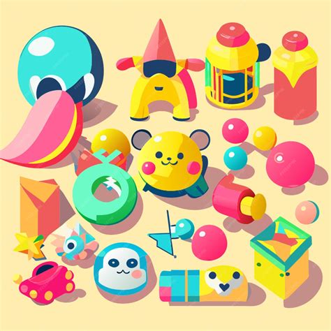 Premium Vector Different Types Of Toys Spread Vector Illustration