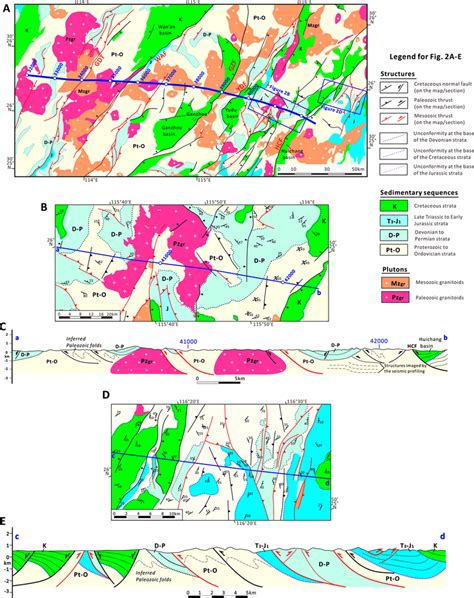 A Simplified Geological Map Showing Surface Structures And Magmatic