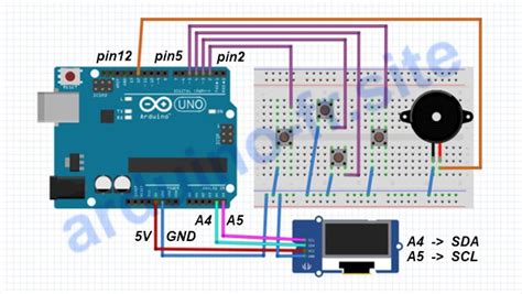 Diy Arduino Tetris Sur Display Oled I2c 128×64 Code Câblage