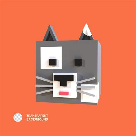 premium psd 3d object cat ilustration