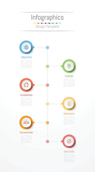 Infographic 6 옵션 부품 단계 일정 또는 프로세스와 비즈니스 데이터에 대 한 디자인 요소입니다 벡터 일러스트입니다 타임라인에 대한 스톡 벡터 아트 및 기타 이미지