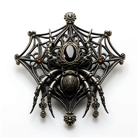 Premium Photo Isolated Of Gothic Spider Pendant Gothic Inspired