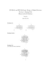 Hw3 Sol CS M51A And EE M16 Logic Design Of Digital Systems Section 1 Spring 2014 Homework 3