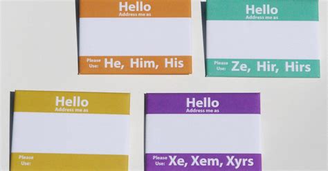 These Name Tags Will Make You Reconsider Gender Pronouns Gender Pronouns Pronoun Name Tags