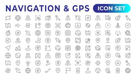 Location Icon Set Containing Map Map Pin Gps Destination