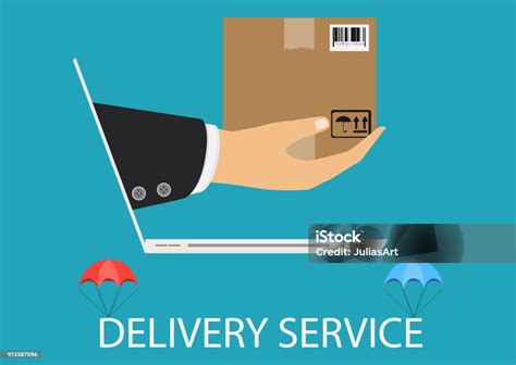 소포를 들고는 손입니다 배달 개념입니다 벡터 일러스트 레이 션 벡터에 대한 스톡 벡터 아트 및 기타 이미지 벡터 비즈니스