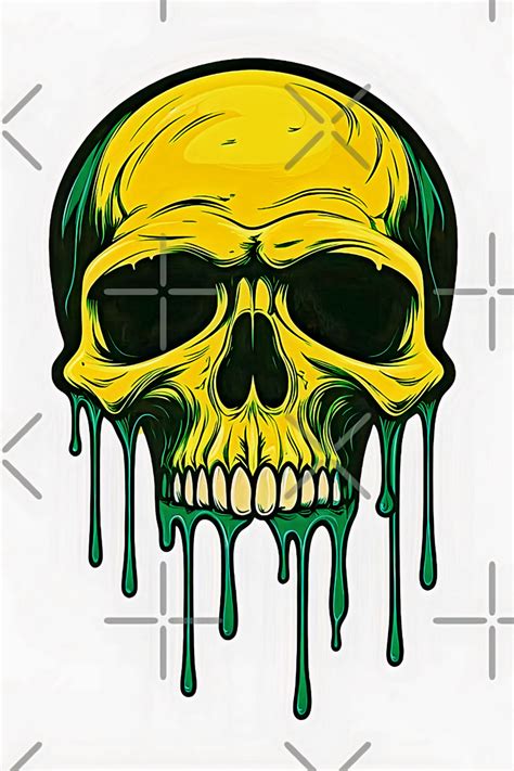 Colorful Dripping Skull Art