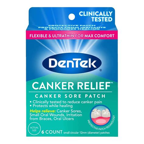 Dentek Canker Relief Canker Sore Patch 6 Count — Rms Products