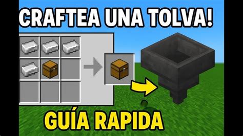 Como Hacer Una Tolva En Minecraft