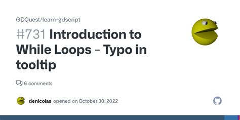 Introduction To While Loops Typo In Tooltip · Issue 731 · Gdquest