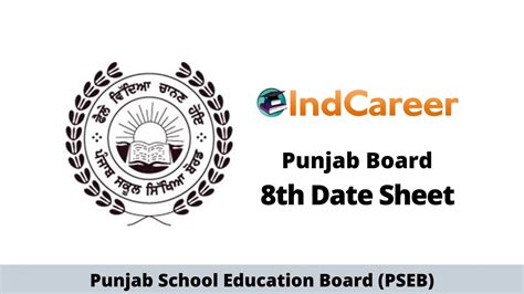 PSEB 8th Date Sheet 2023 IndCareer Babes